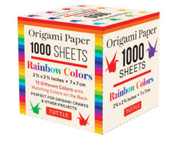 Origami Paper 1,000 Sheets Rainbow Colors 2. 75 in (7 CM) | Angus ...