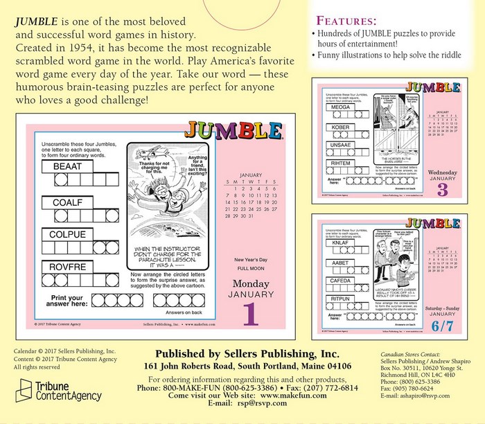 Daily Jumble 2018 Daily Calendar | Angus & Robertson