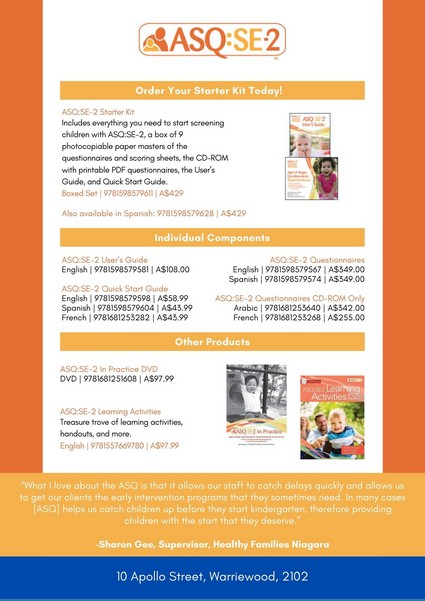 Ages & Stages Questionnaires (ASQ-3): Starter Kit | Angus & Robertson