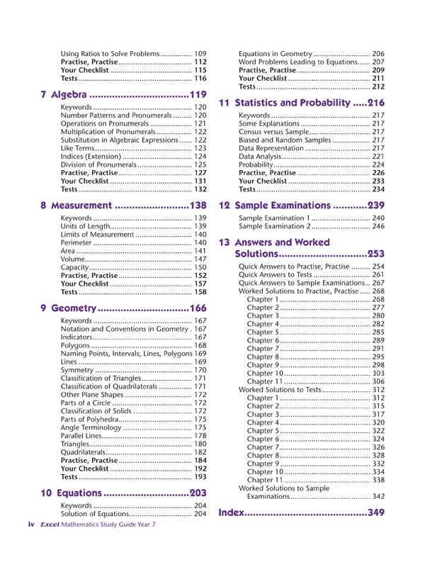 Excel Year 7 Mathematics Study Guide | Angus & Robertson